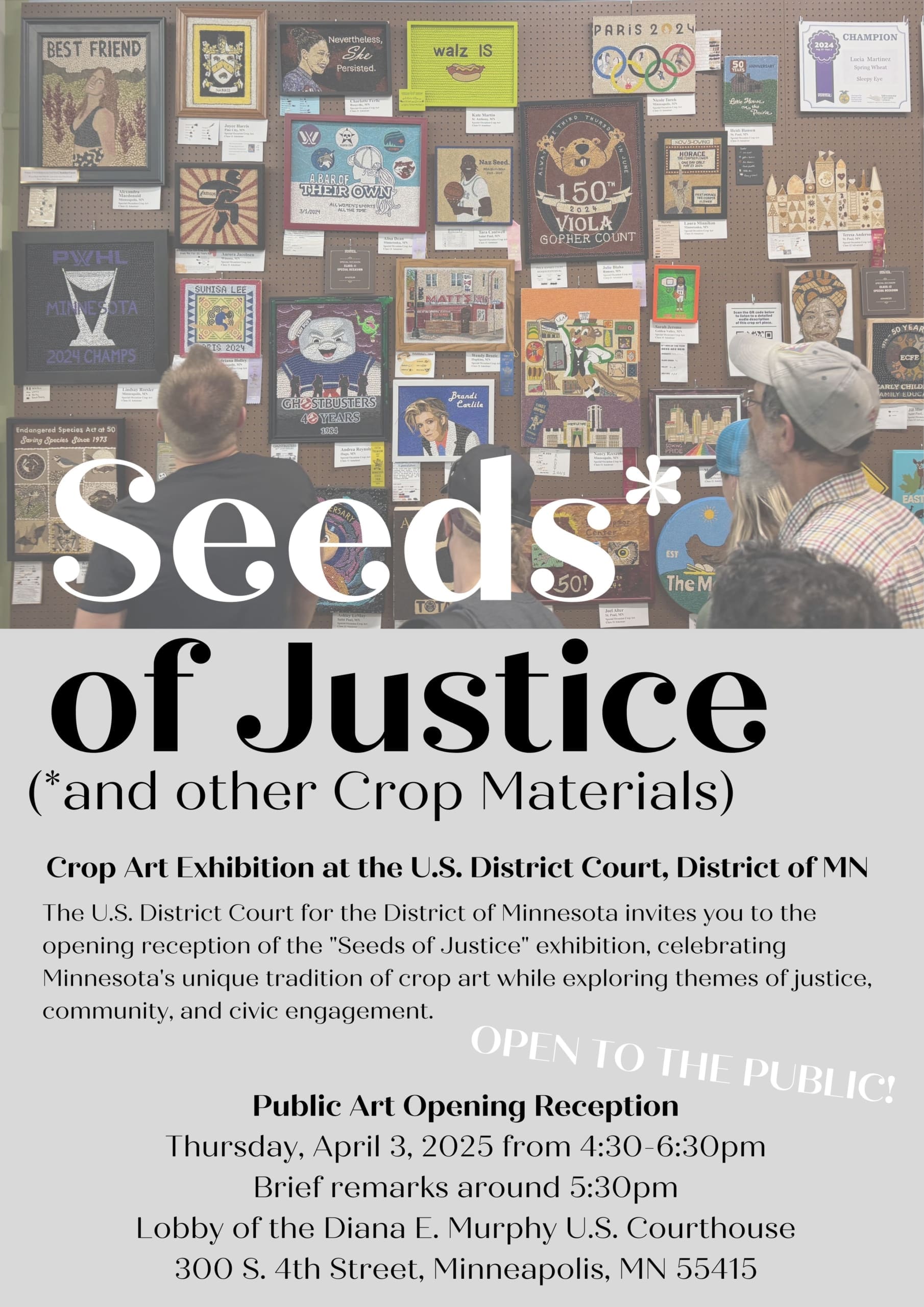 Seeds of Justice Public Art Opening Reception - Justice & Democracy Centers
